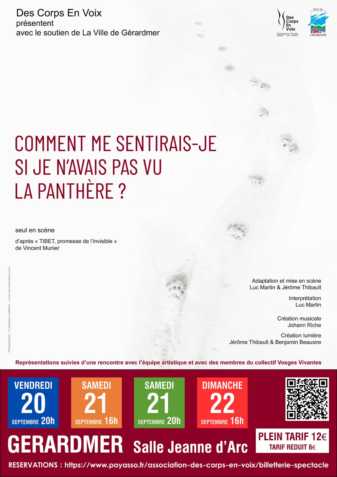 Spectacle "Comment me sentirais-je si je n'avais pas vu la panthère ...