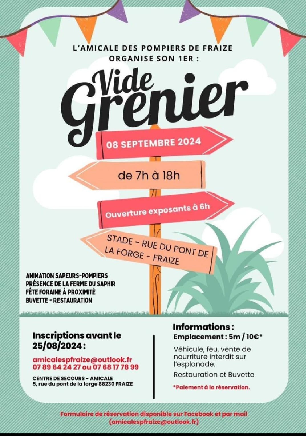Fraize – Premier vide-greniers de l'Amicale des Pompiers - Saint Die Info