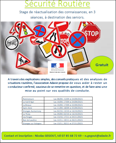 Sécurité routière : stages de réactualisation des connaissances avec l ...