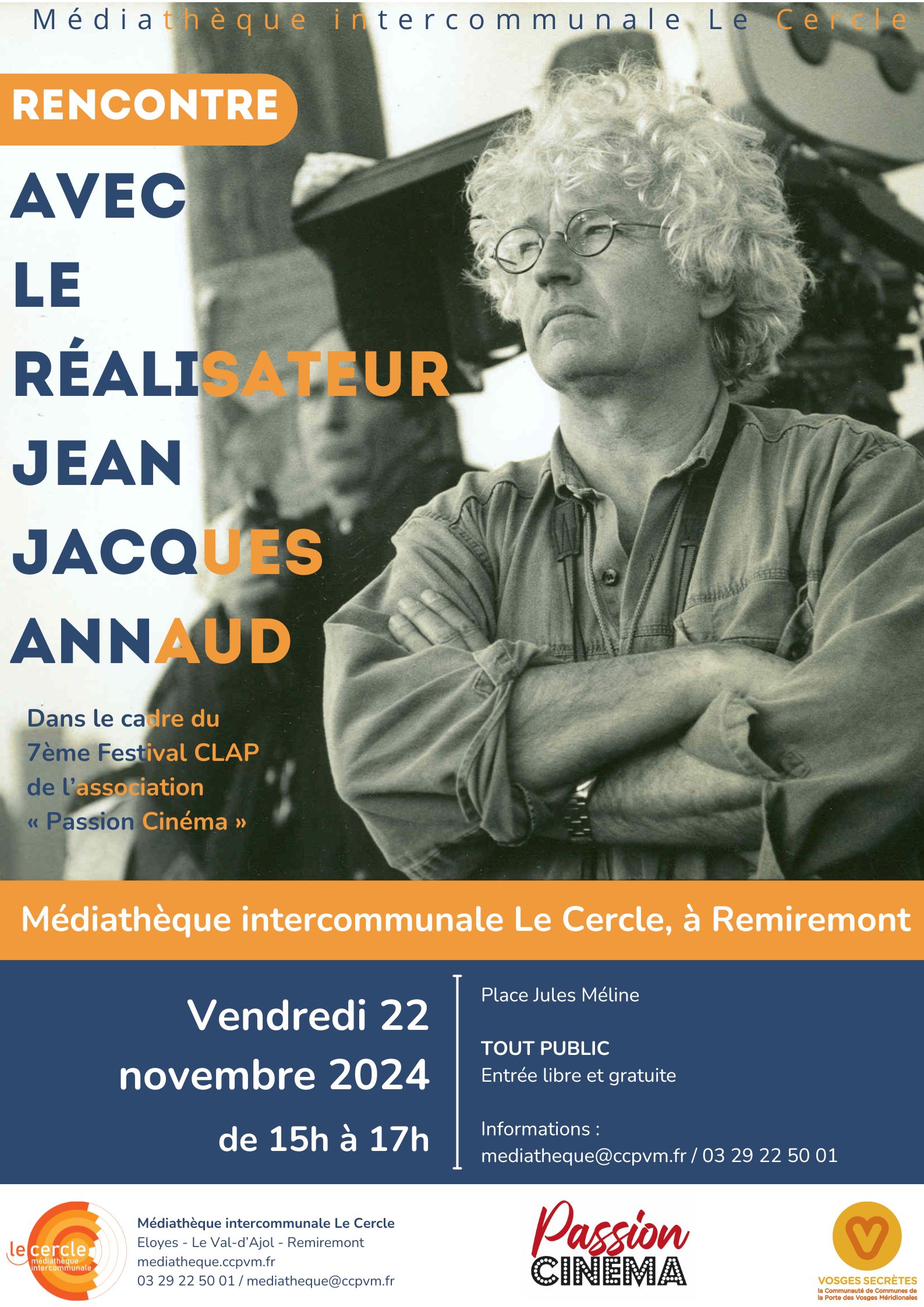 Masterclass du réalisateur Jean-Jacques Annaud à la médiathèque ...