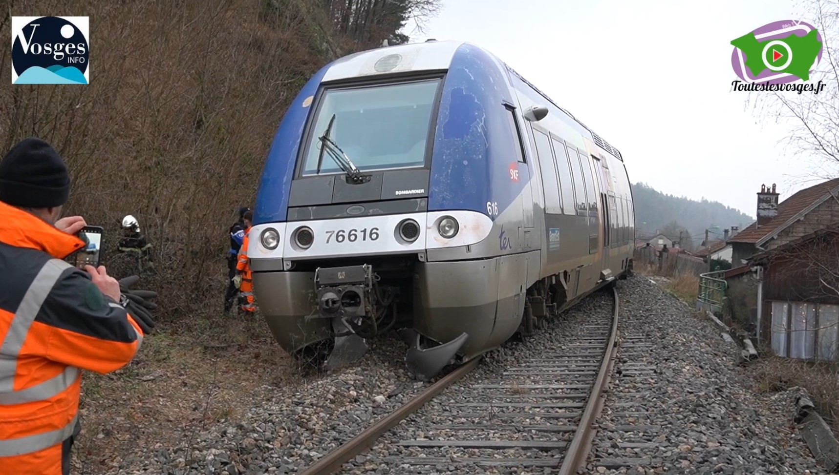 Déraillement d’un train entre Epinal et Saint-Dié-des-Vosges : vidéo ...