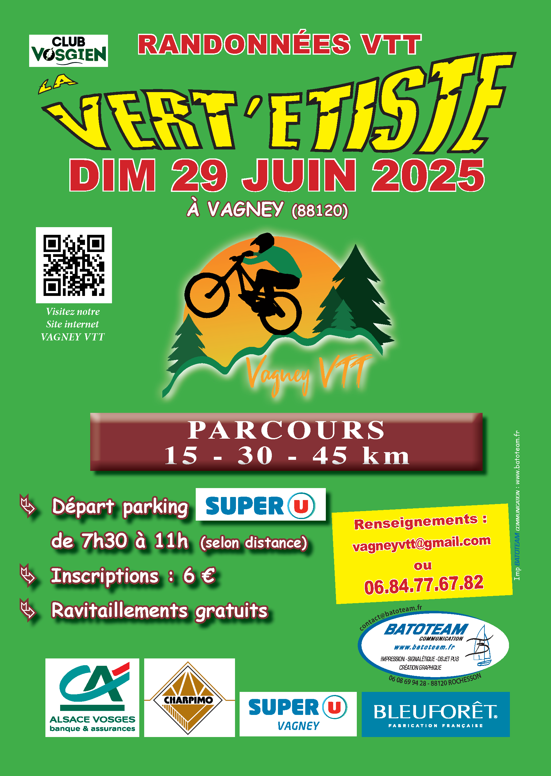 La VERT'ETISTE, randonnée VTT à VAGNEY - Gerardmer Info