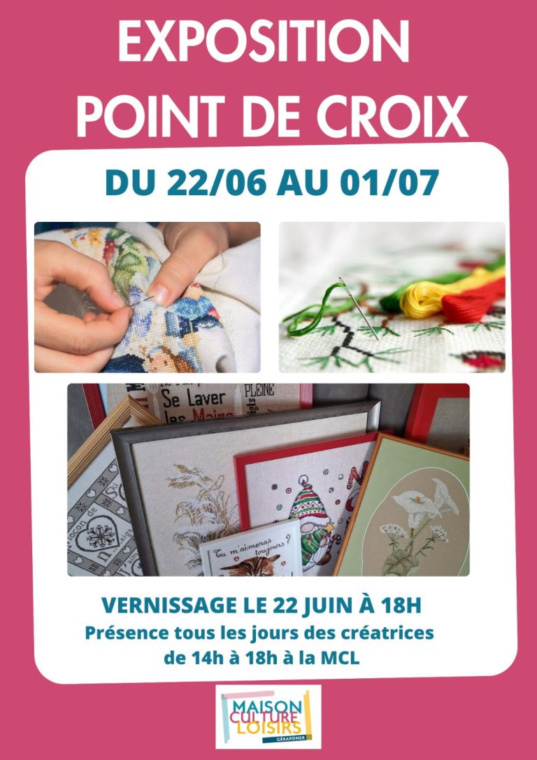 Exposition de l'atelier point de croix à la MCL - Gerardmer Info